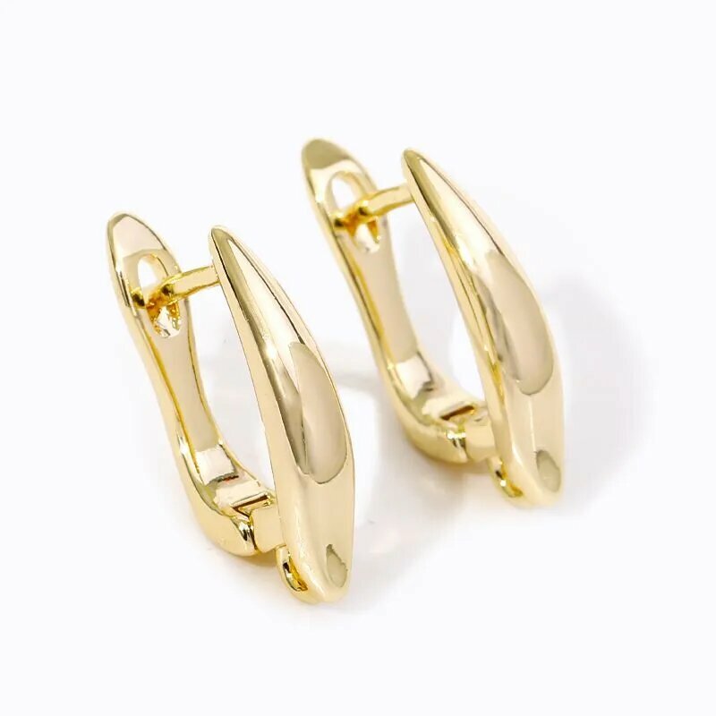 Швензы серьги английский замок 19*12мм родий позолота 18k