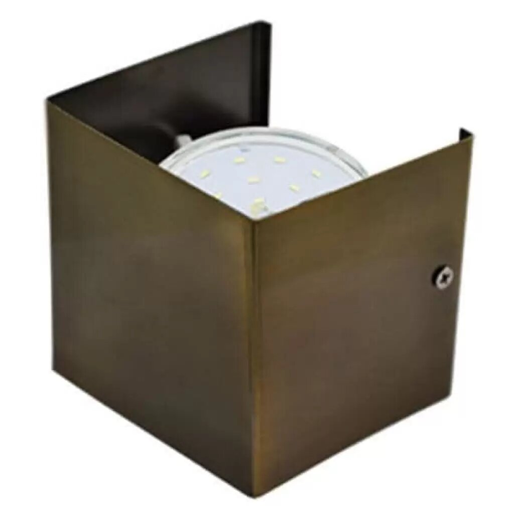 Светильник настенный светодиодный, Ecola, N51 Бра, 15 Вт, GX53, на 1 лампочку, IP20, 10х10х9 см, черный/бронза, FNN51FECB