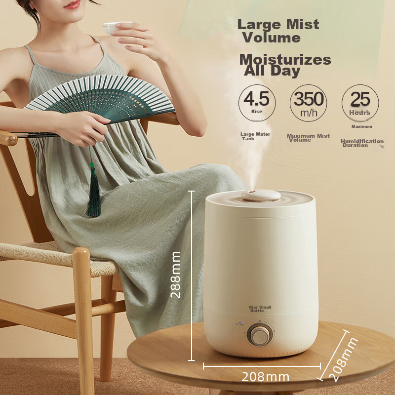 Bear [Brand Top 1] Humidifier, Quiet Operation for Bedroom, Baby, Office, Desktop, Large Capacity, Home Small Air Humidifier And Purifier, Birthday Gift, JSQ-C45U1