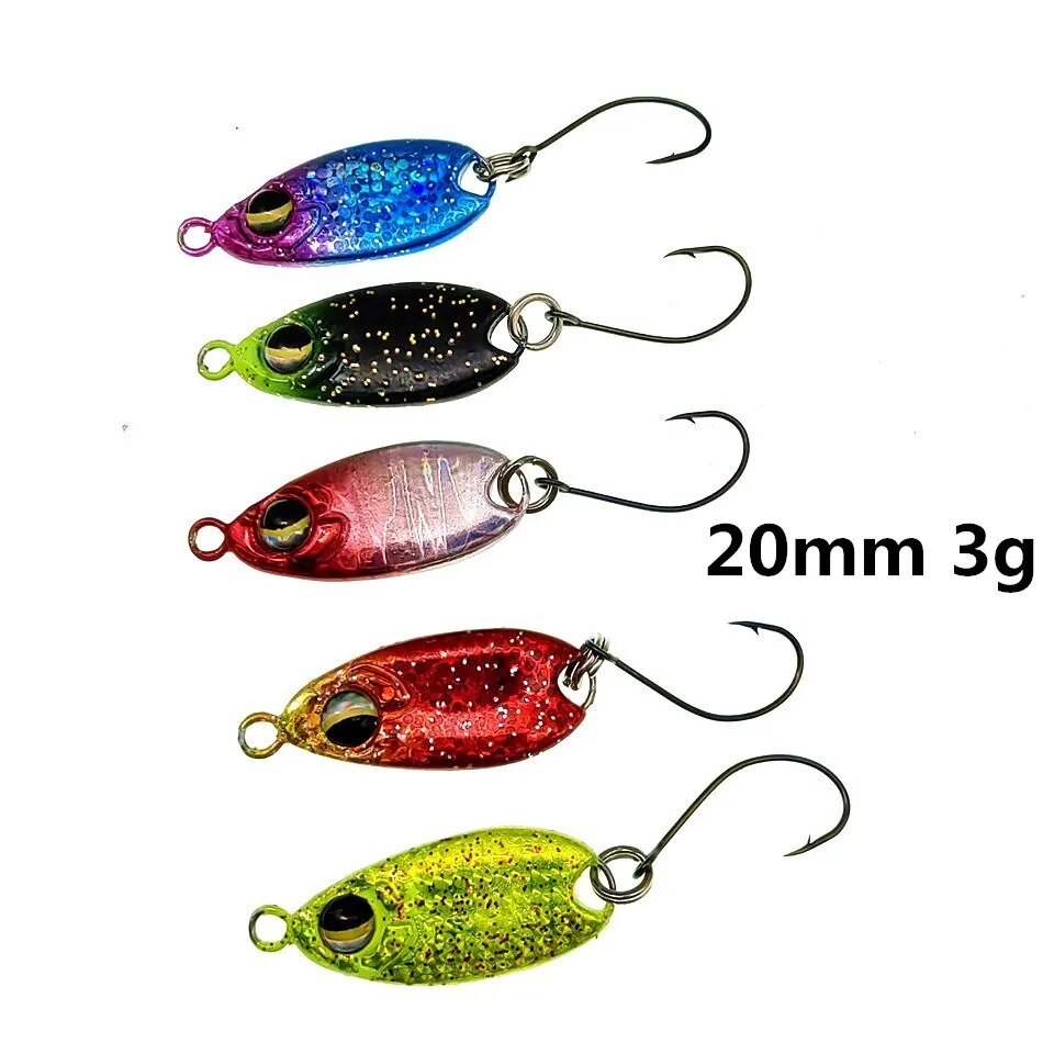 MUKUN 5 шт. блесны ложка для форели ST02 20MM 3G