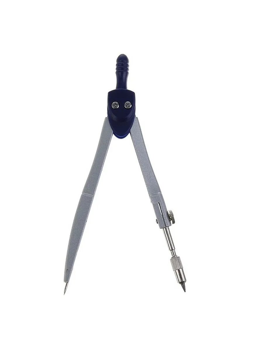 Металлический циркуль для черчения в пластиковом тубусе