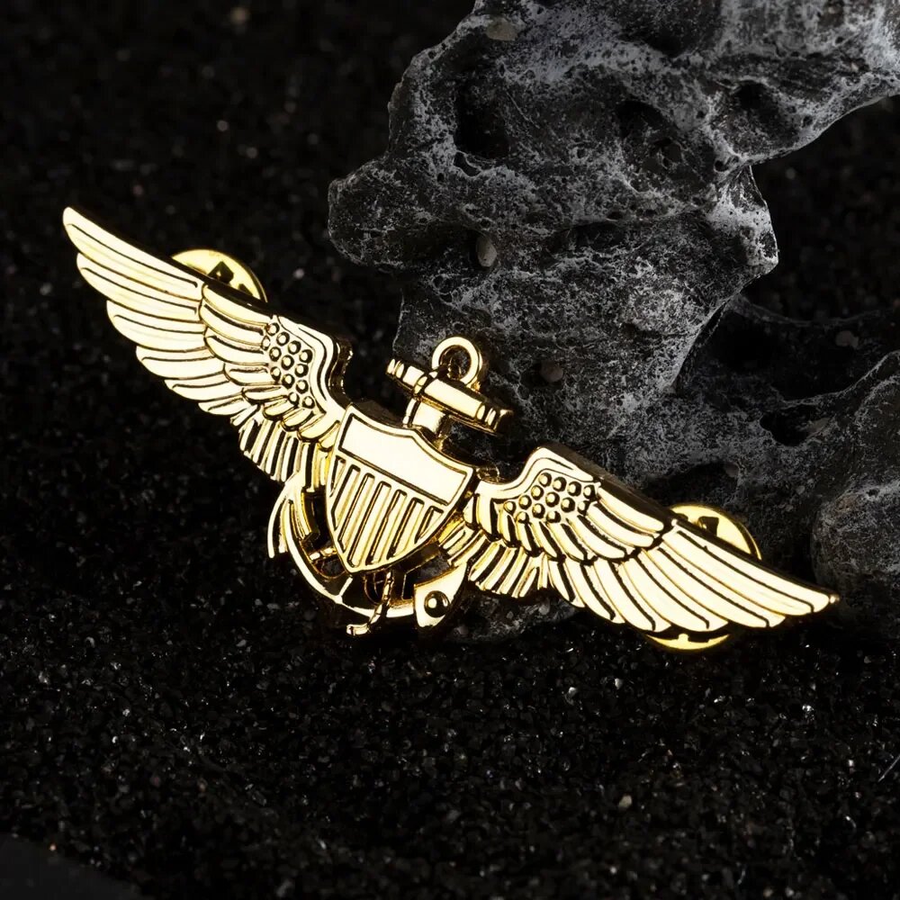 Металлические булавки ВВС США, морской пилот Золотой