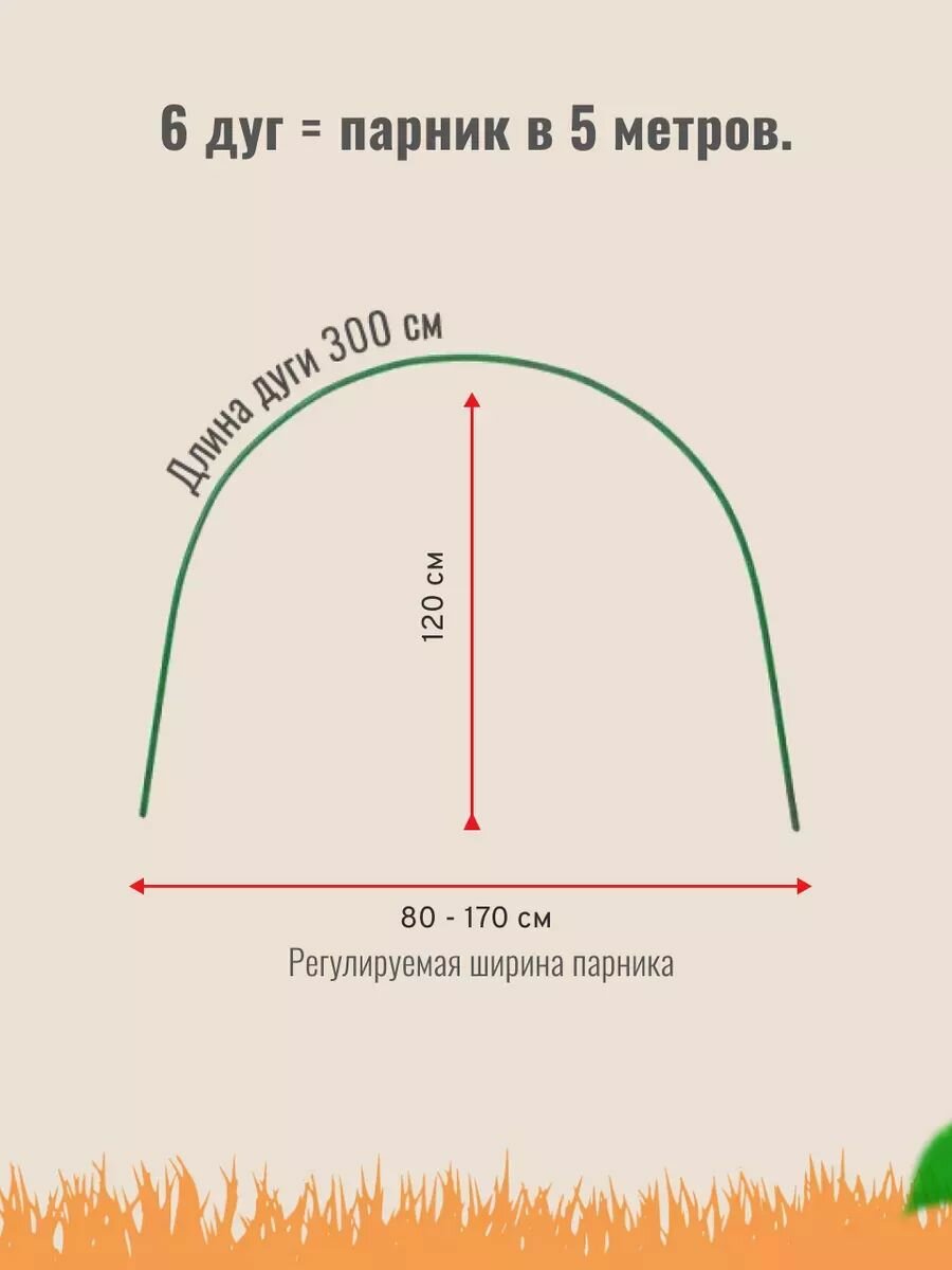 Комплект дуг для парника