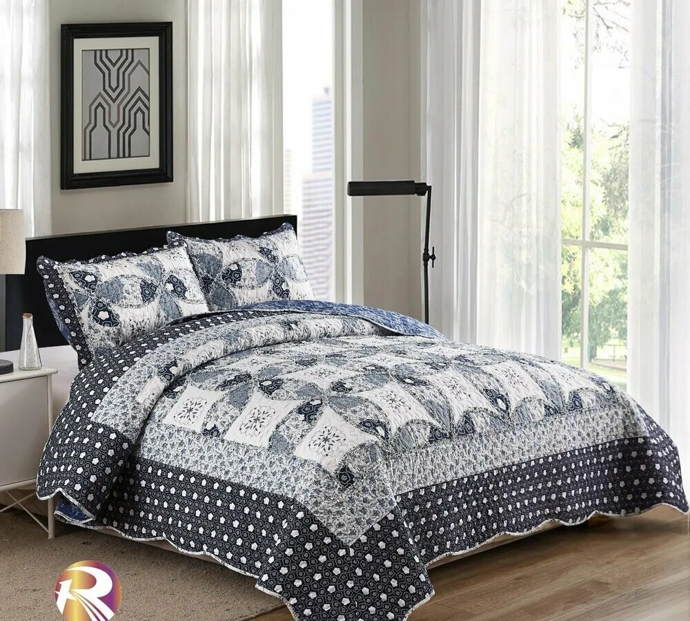 Home Textile Покрывало, Хлопок с размерами: 240 см х 220 см