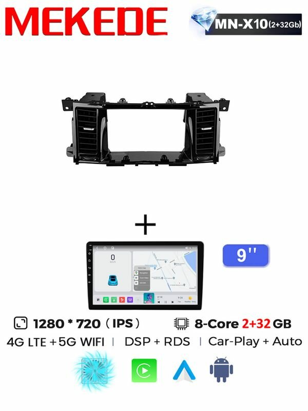 Магнитола 9" Mekede MN X10 Pro 2/32 Gb Nissan Patrol Y62 2010-2019 carplay