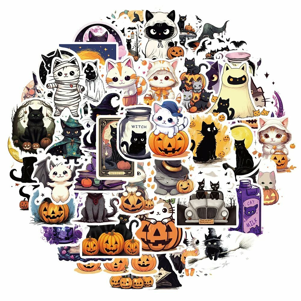 Наклейки Halloween GOGOTU, 50шт