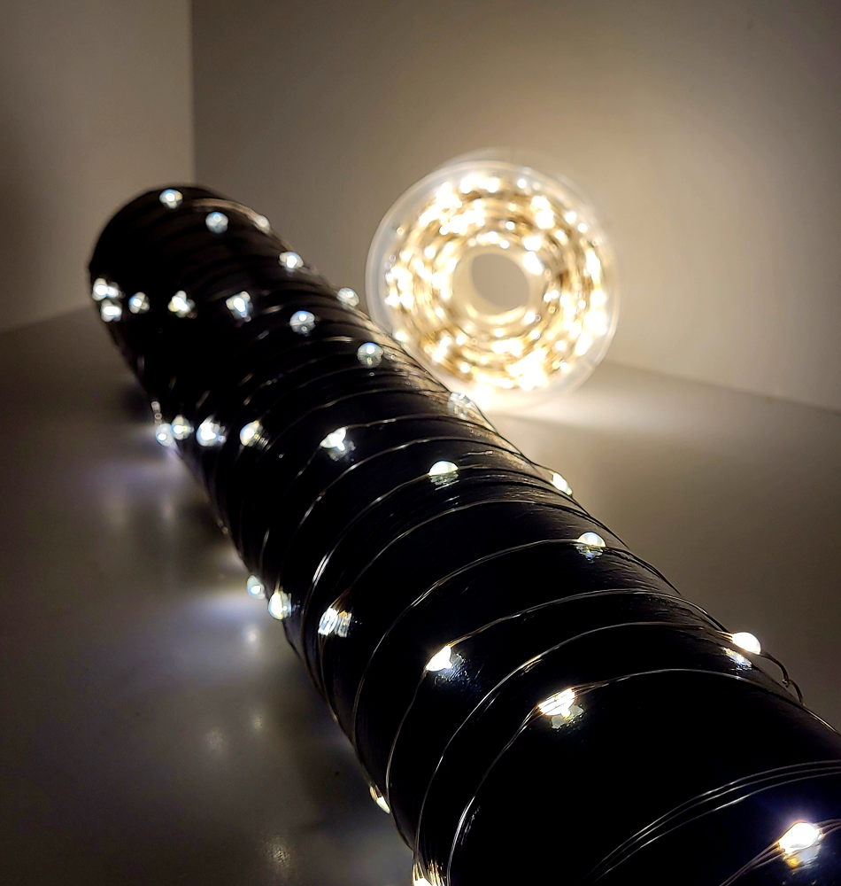 Гирлянда светодиодная нить Роса" 200 м, на катушке, серебряный провод