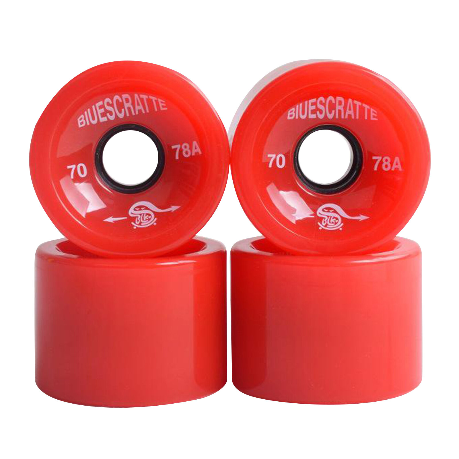 4 штуки Колеса для скейтборда 70x51mm Набор колес для лонгборда 78A ПУ Колеса для замены колес на лонгборде Цвета: Белый, Розовый, Черный, Красный, Зеленый, Голубой, Небесно-голубой, Прозрачно-голубой, Прозрачно-зеленый, Смешанный цвет