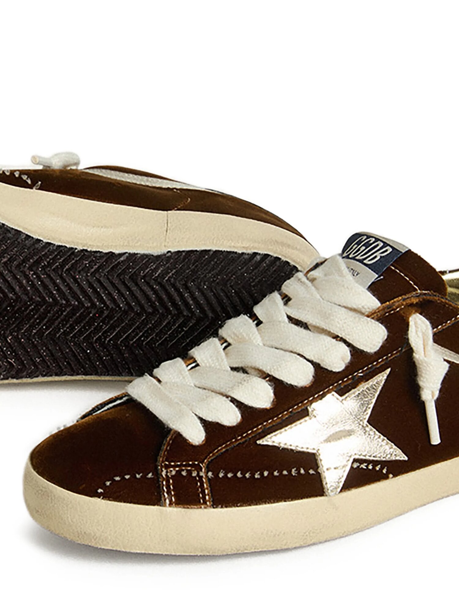 Кроссовки Golden Goose Super Star, размер 39, коричневый/серый/оранжевый — фото 1