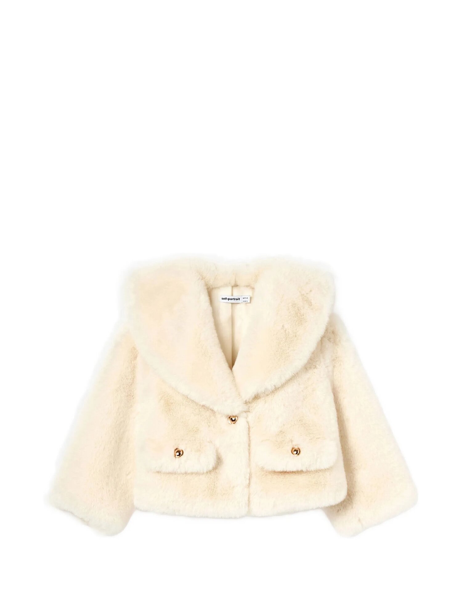 Шуба Shawl-lapel faux-fur jacket