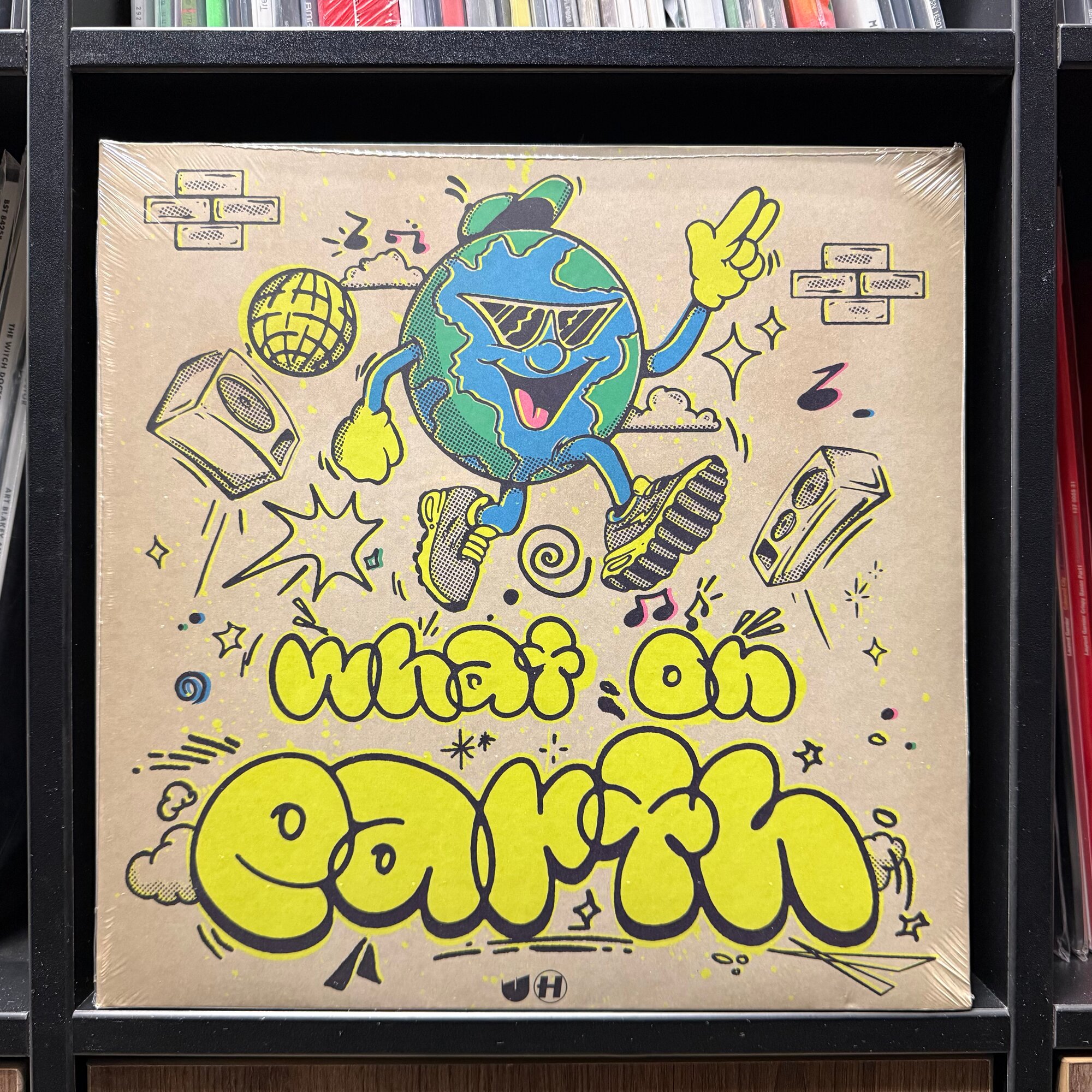 Виниловая пластинка UNGLUED/VARIOUS - What On Earth (still sealed, gatefold translucent yellow & black splattered vinyl 2xLP) LP Винил