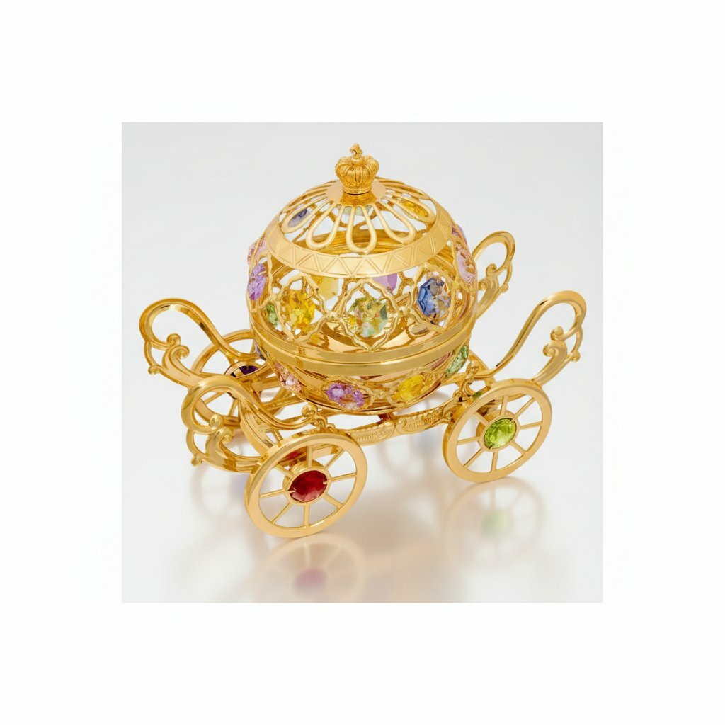 Фигурка-шкатулка Карета с цв. кр. AR-1321/1 Crystal Temptations США Металл, кристалл