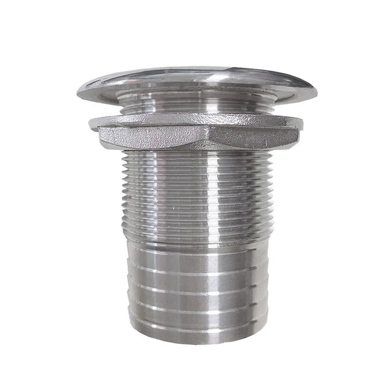 Трюмный фитинг сквозной корпуса лодки 1-1/2 дюйма, нержавеющая сталь 316, 39 мм, двойная резьба, сливной шланг, аксессуары для морского насоса для каяка