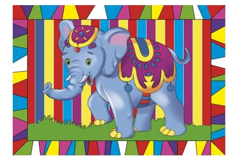 Набор для творчества Рыжий кот Гравюра с цветным основанием Слоник А4 в пакете Г-9433 3+