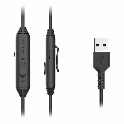 Гарнитура A4TECH Fstyler FH100U, для компьютера, накладные, проводные, желтый / черный [fh100u (bumblebee)]
