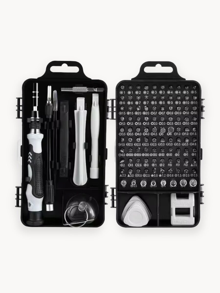 Набор отверток ISA 611114, для точных работ, 117 бит, магнитный наконечник, кейс