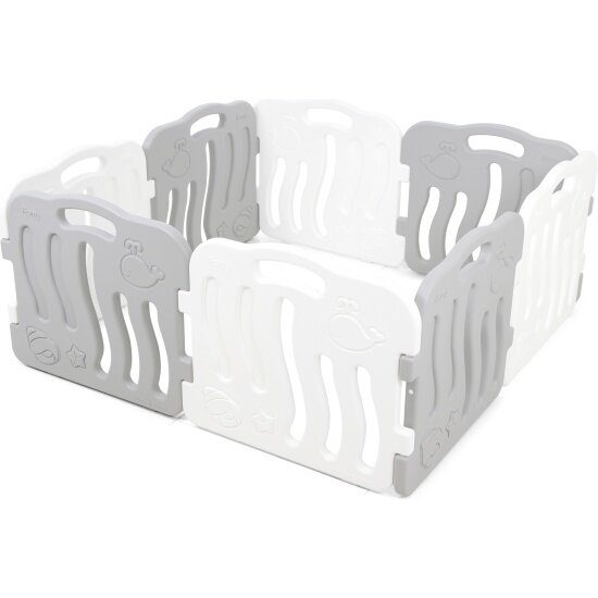 Манеж Ifam SHELL серо-белый