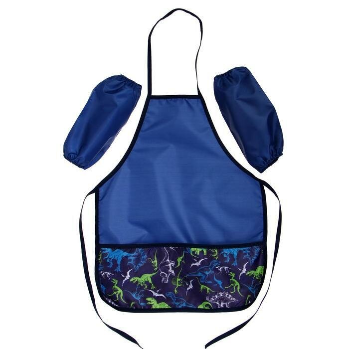 Фартук для труда нарукавники 485х395/250х160 Calligrata Динозавры , тёмно-синий