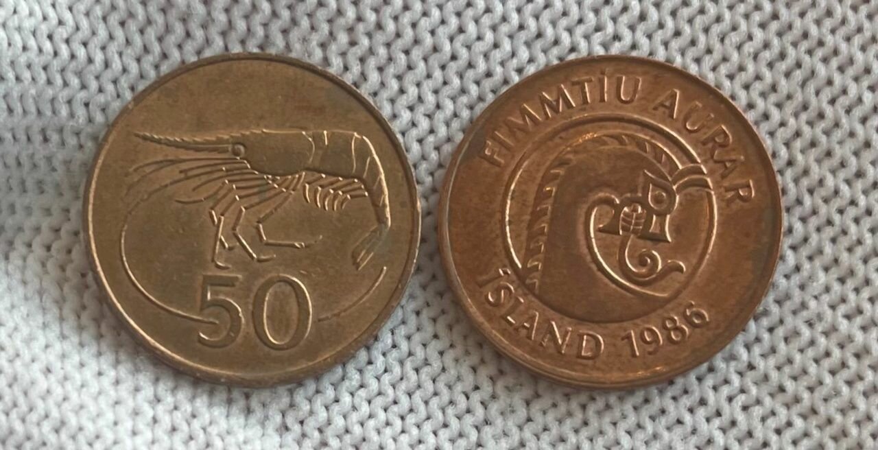 Исландия 50 аурар 1986 года