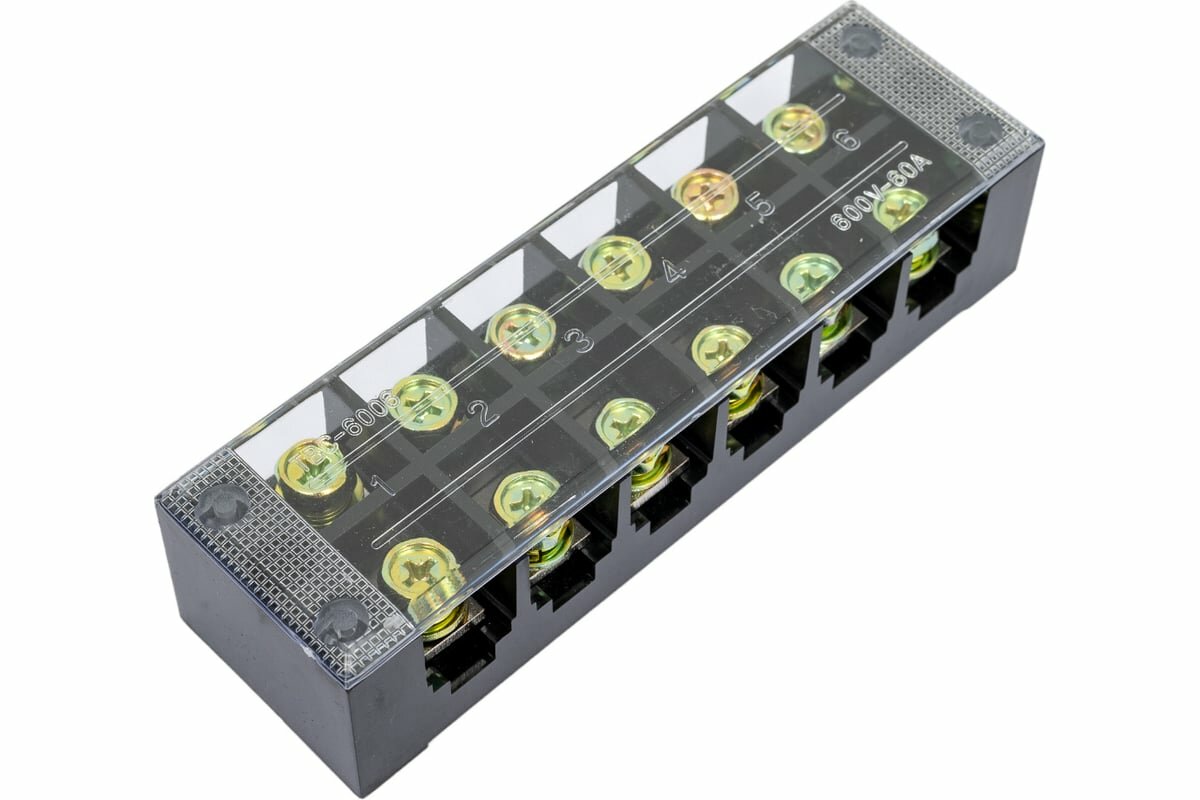 OXION Колодка клеммная 6 пар 60а OX-TB606