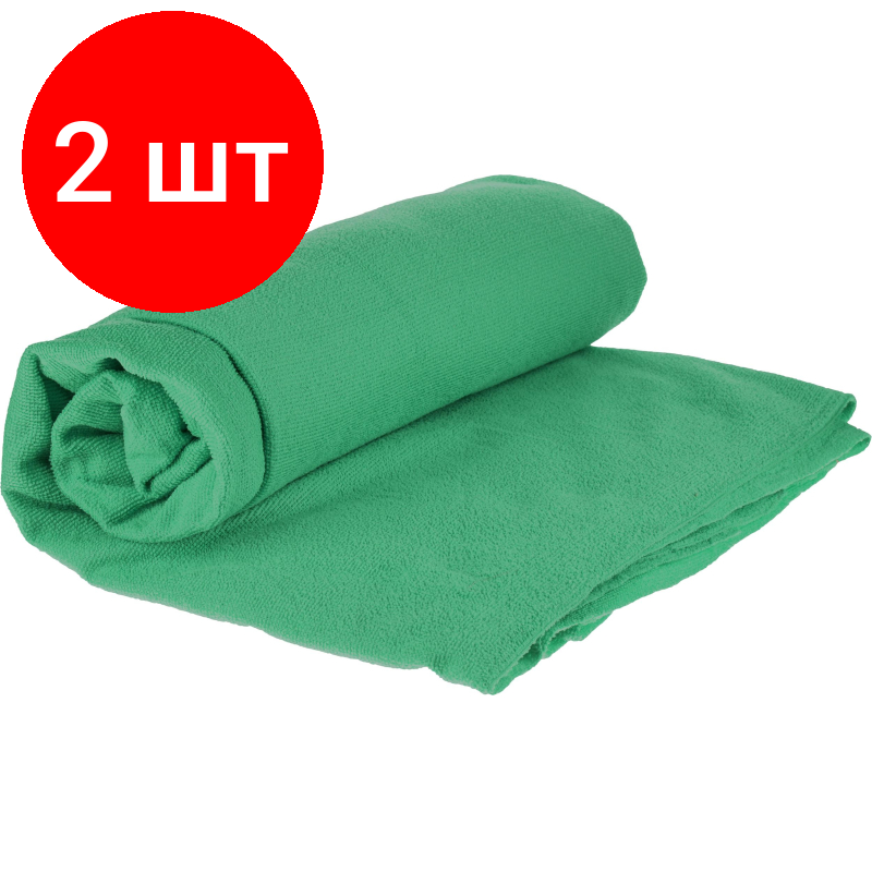 Комплект 2 штук, Полотно техническое микрофибра 1.8х3м плотность 200г/м2 зеленая