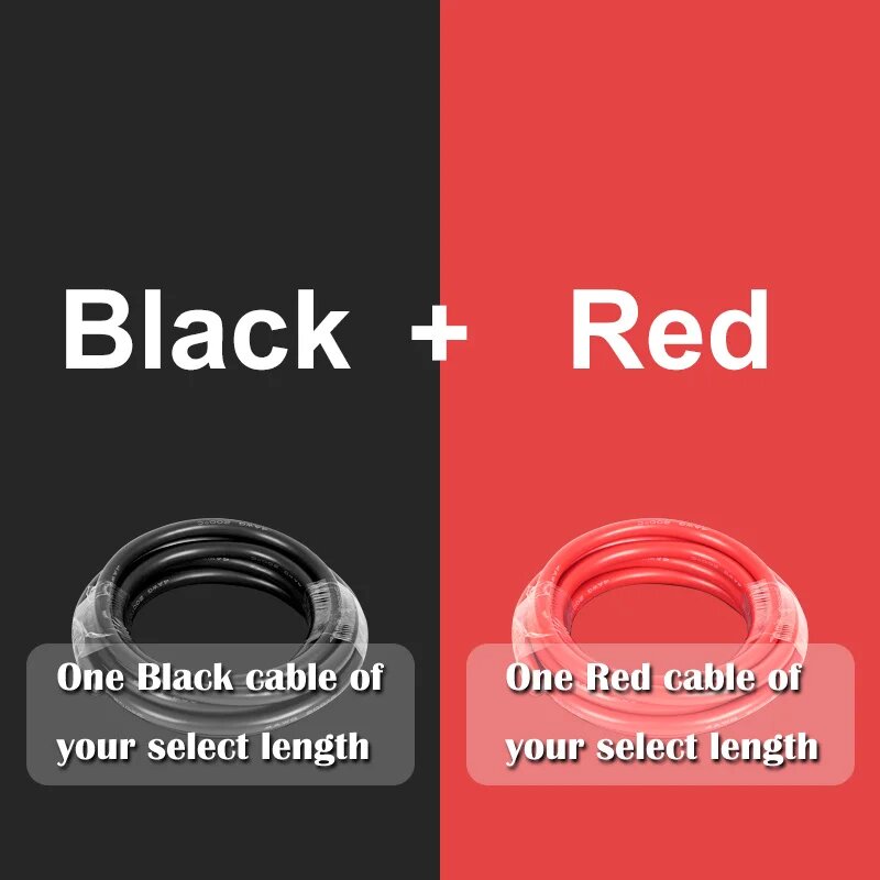 Супермягкий силиконовый кабель 20-0 AWG 20 AWG - 0.5mm2, Black and Red(1pair), 1m