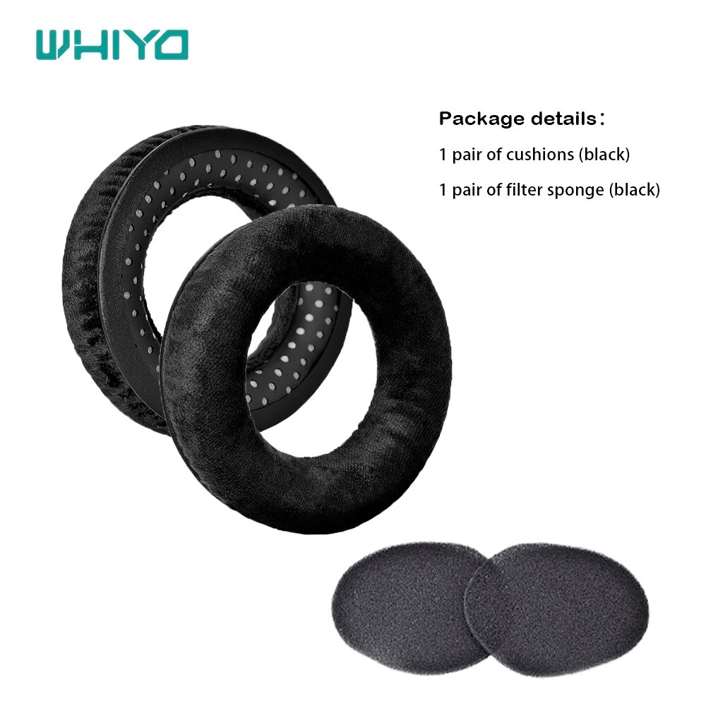 Амбушюры WHIYO для Beyerdynamic DT770, DT880, DT990 PRO, DT531, DT690, DT811, DT911, DT931, DT860, DT440, DT660 1 Pair of Black