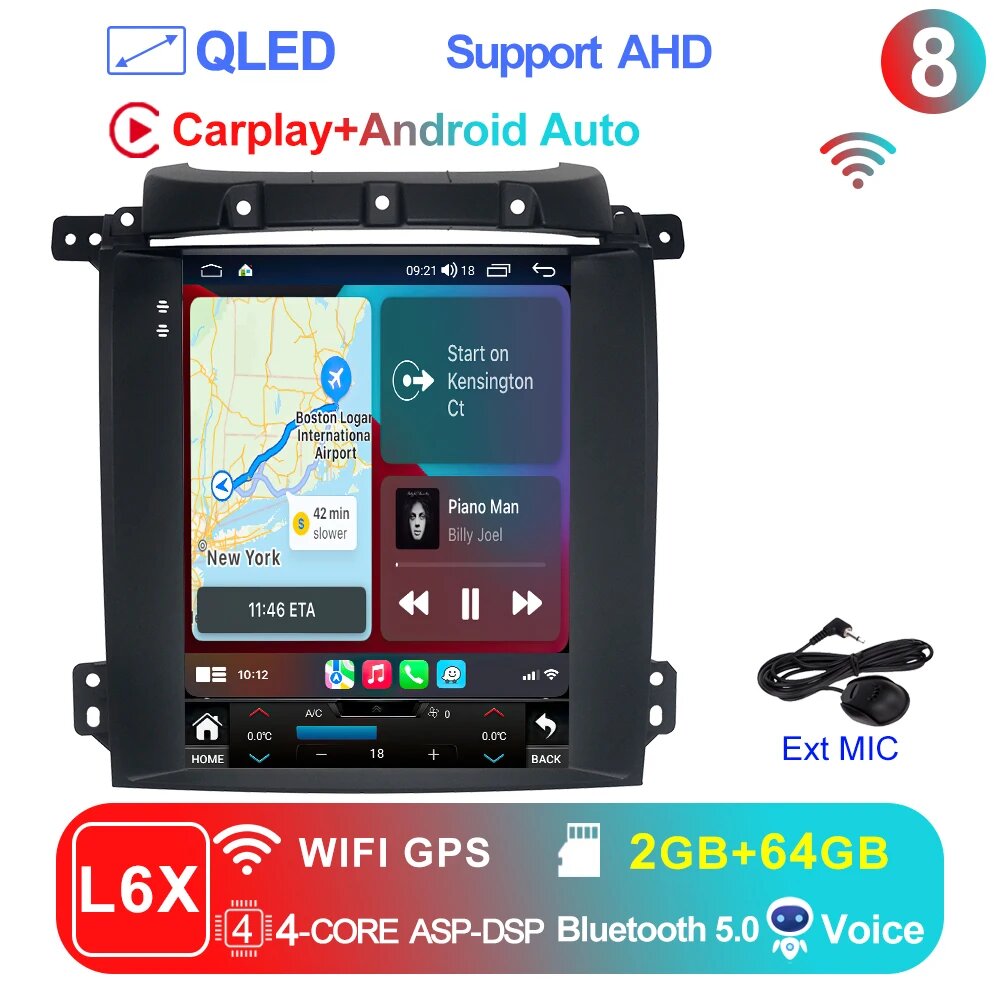 LEHX L6 Pro 2din Радио Автомобильный Android Мультимедийный Плеер Для Kia Sorento BL 2002-2006 Tesla Style 2 din Carplay auto GPS Стерео