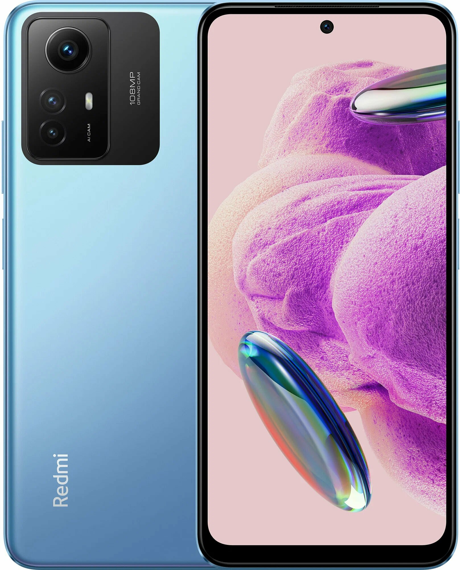 Смартфон Xiaomi Redmi Note 12S 8/256 ГБ Global, Dual nano SIM, голубой. Уценка. Б/У