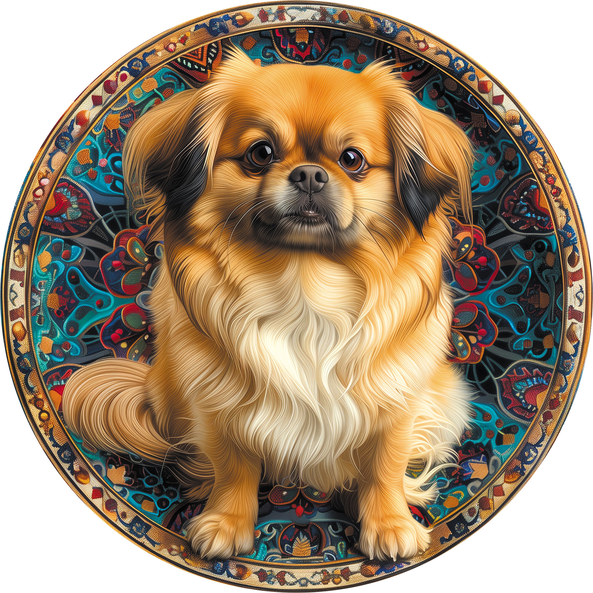 Деревянный пазл "Пекинес" коллекции "Мир собак" / 30х30см, 260 деталей / Подарок для взрослых и детей