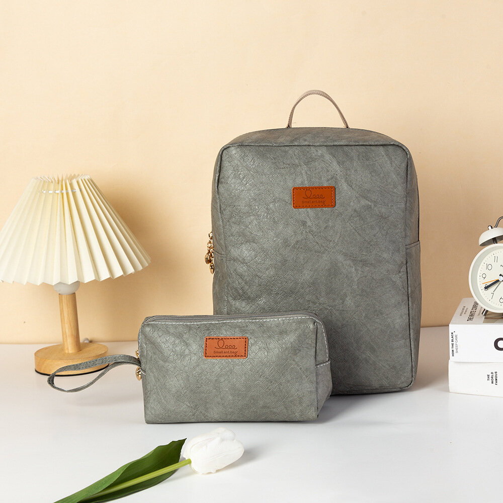 Косметичка Dupont SMALL ANT BAG, крафт-бумага, водонепроницаемая, серая