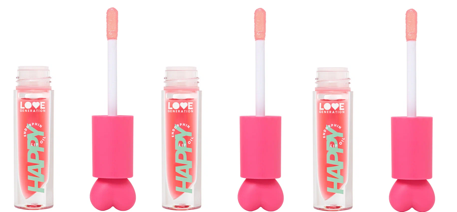 Масло для губ Love Generation Be happy, тон 01 прозрачно-розовый, 2,3 мл 3 шт