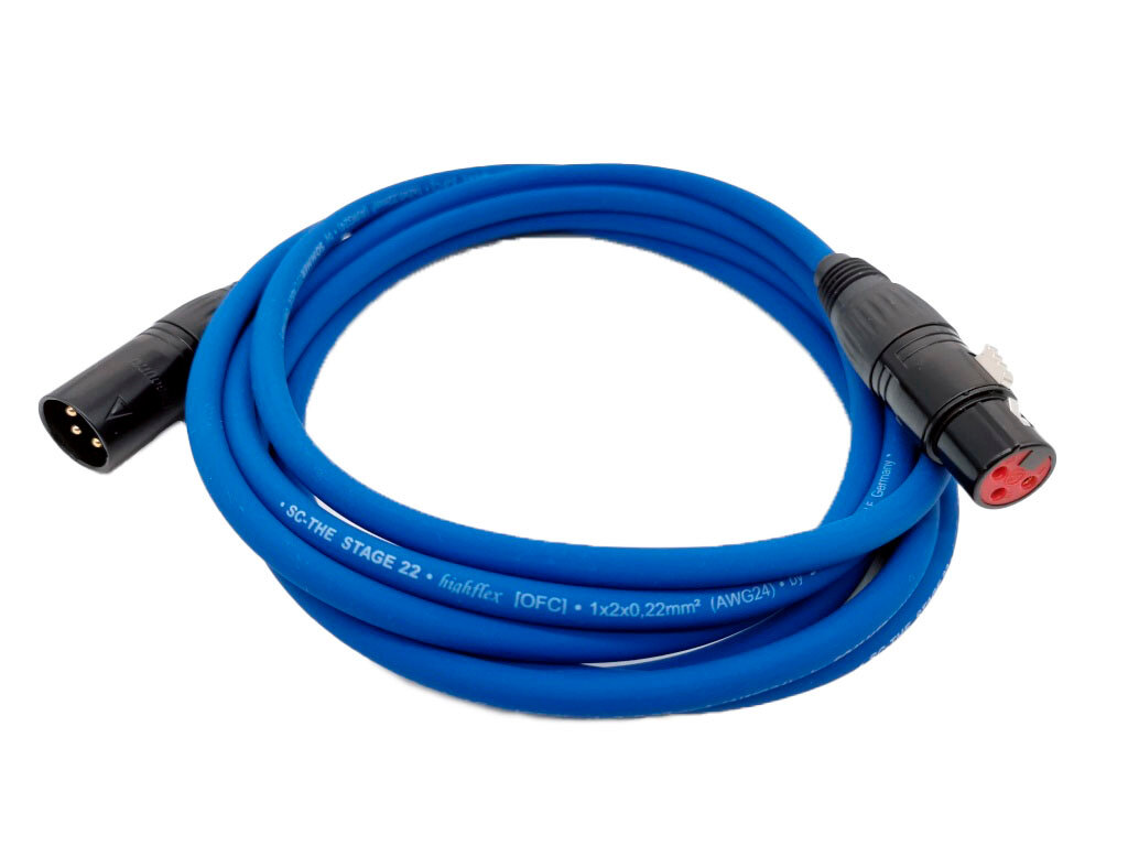 Кабель микрофонный ZZcable E1-XLR-M-F-0100-6, 1м (прямой-прямой)