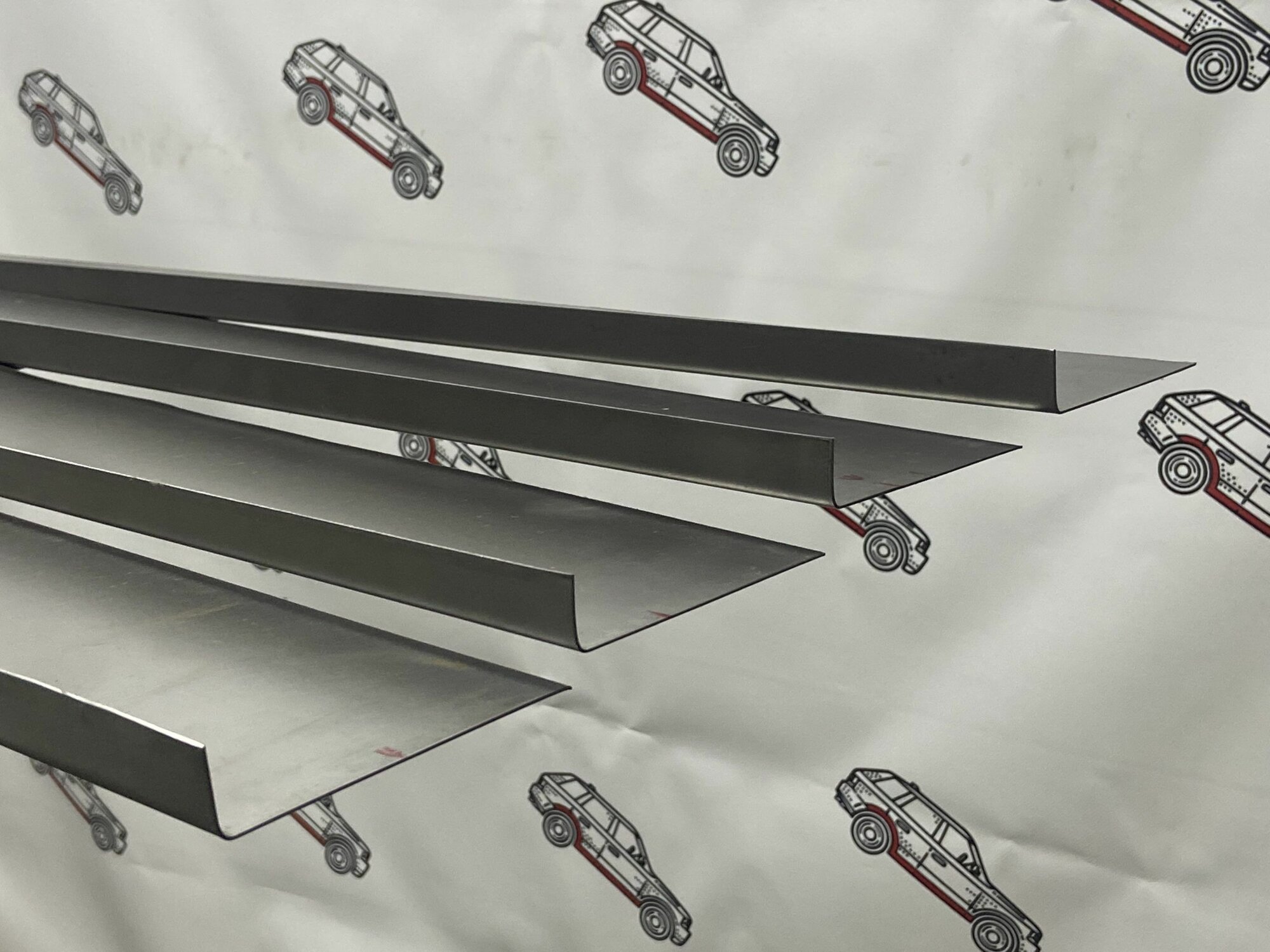 Комплект усилителей порогов универсальный Тойота Ленд Круизер Прадо 120, 1250мм, холоднокатаная сталь 1мм