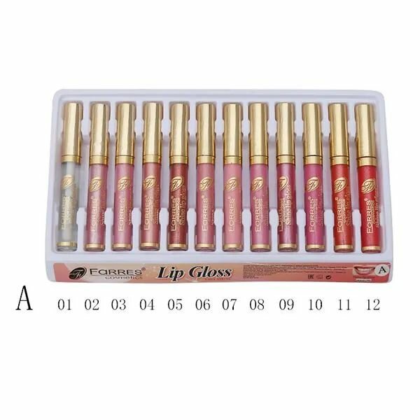 FARRES Блеск для губ мерцающий 7009 A, тон 12