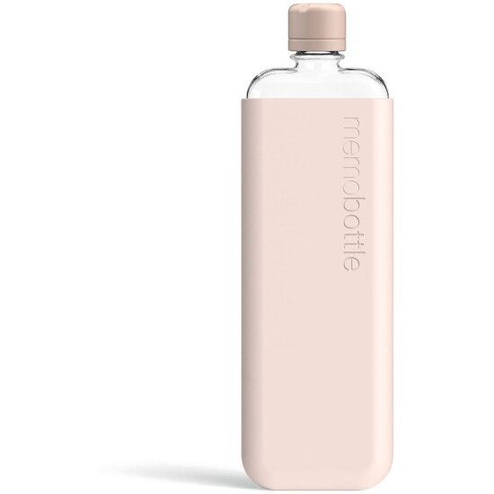 Бутылка Memobottle с силиконовым чехлом Slim, розовый
