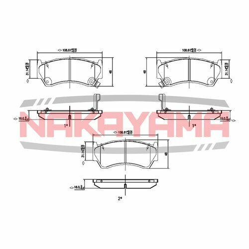 Колодки тормозные дисковые Nakayama p0147ny