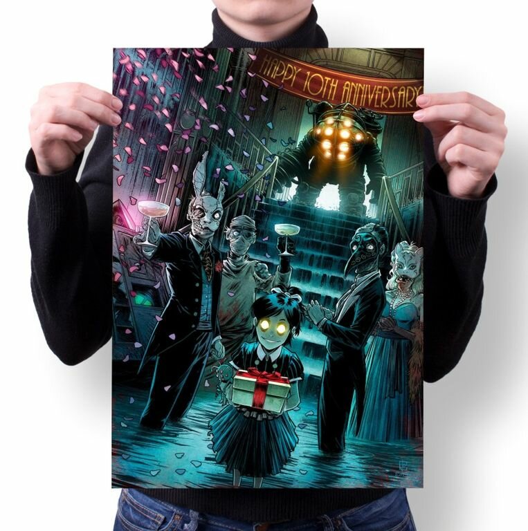 Плакат BioShock, Биошок №5, А2 (60-42 см)