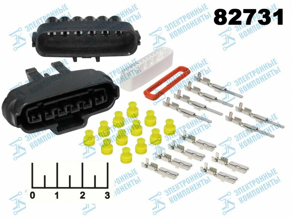 Разъем 6pin в комплекте влагозащищенный DJ7069-2.2-21/DJ7069-2.2-11