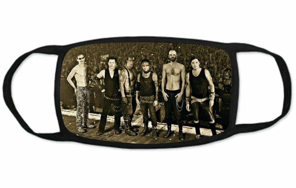 Маска защитная тканевая на лицо Rammstein, Рамштайн №4, Детская - 18 на 10 см
