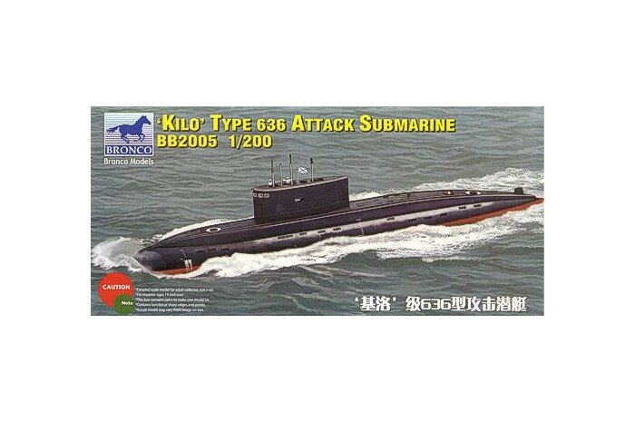 BB2005 Bronco Models Подводная лодка Russian Kilo Class Type 636 Attack Submarine 1/200
