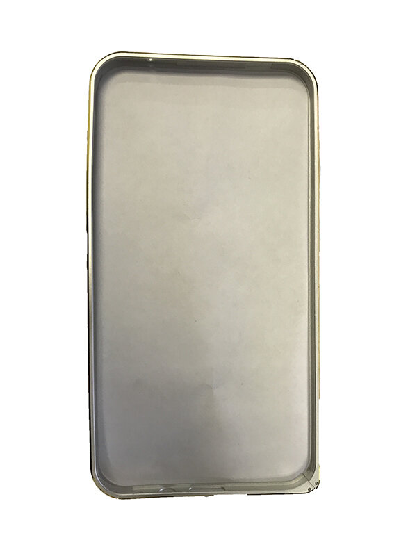 Бампер алюминиевый с золотой гранью IceFox для Samsung Galaxy E7 (SM-E700F) Серебристый