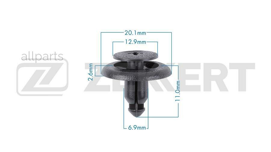 ZEKKERT BE-3769 Клипса крепёжная Toyota (миним. кол-во заказа 10 шт)