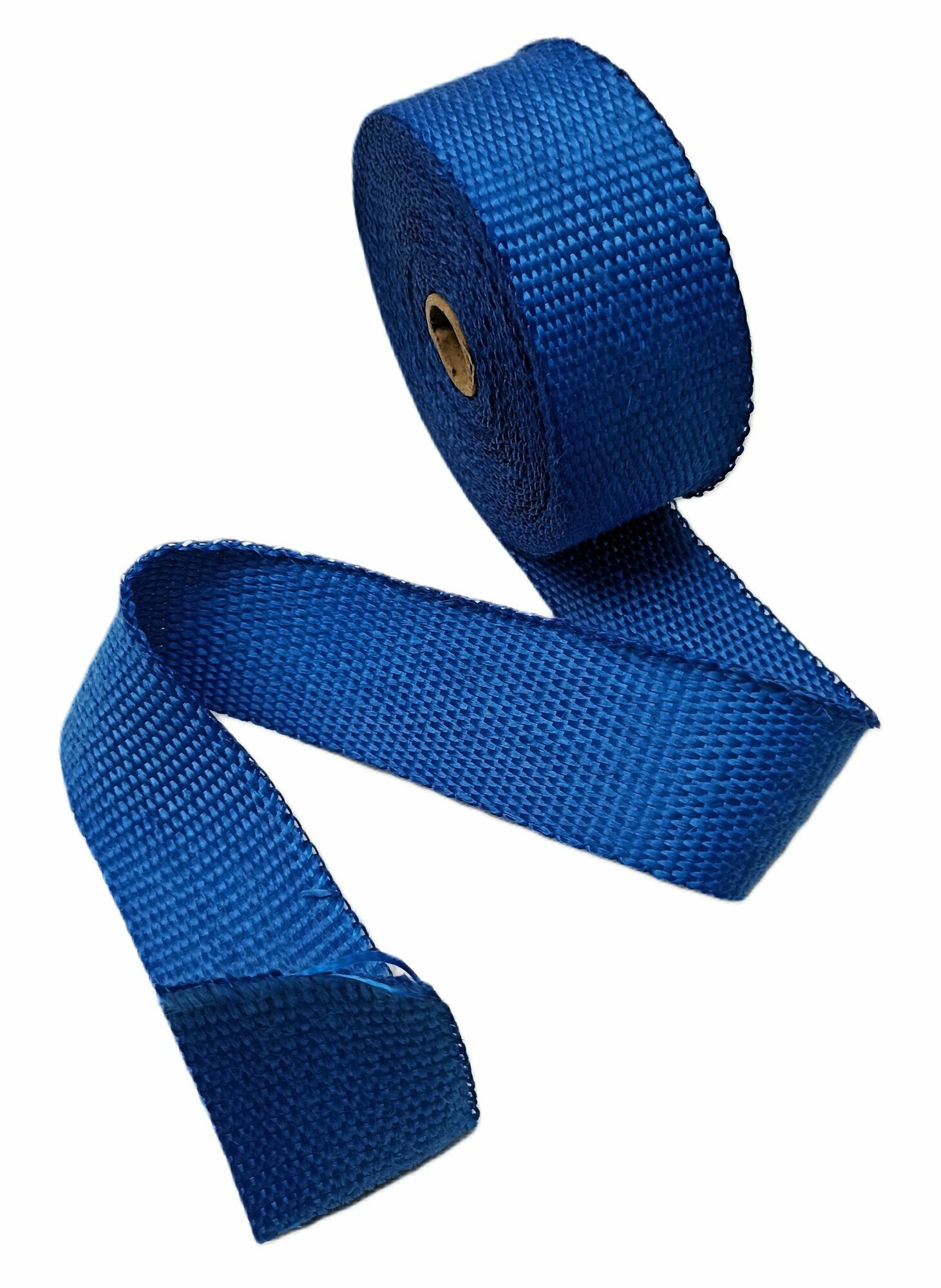 Термолента для глушителя, даунпайпа 1200 С термоизоляционная лента на авто и мото 50мм * 10м Синяя.