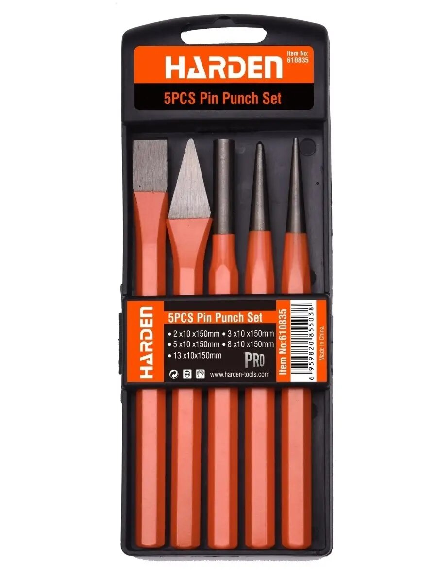 Набор ударно-режущего слесарного инструмента 5 предметов HARDEN