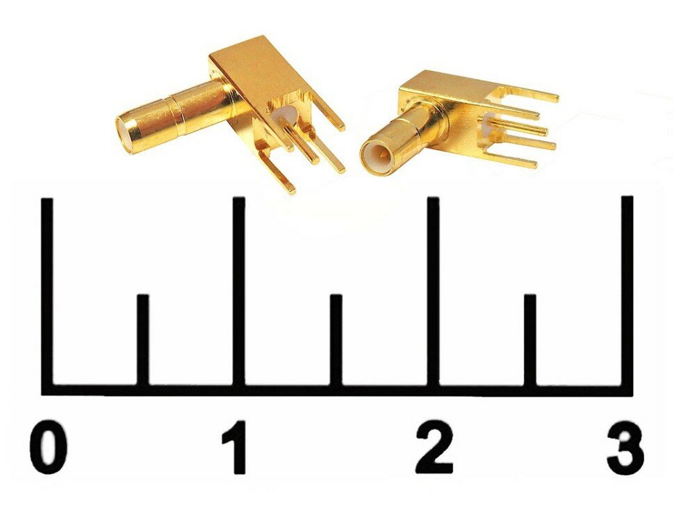 Разъем SSMB штекер на плату gold угол (SSMB-50ZJWE)