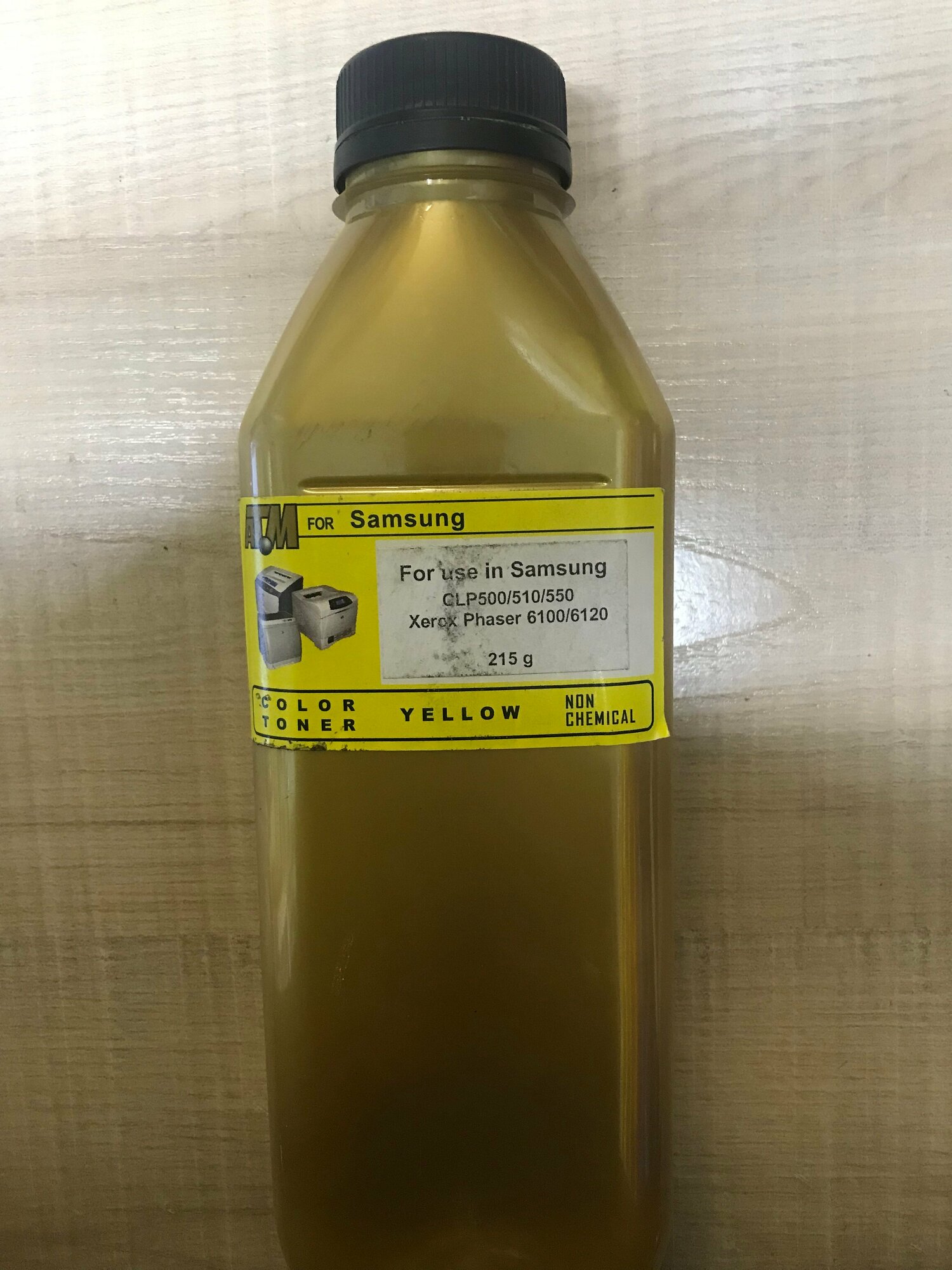 Тонер для Samsung CLP-500 / 510 / 550 / Xerox Phaser 6100/6120, Yellow (фл,215) Gold АТМ