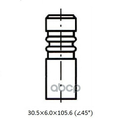 Клапан ДВС EX 30.5x6.0x105.5 (M44 B19, M50 B25) Zikmar арт. Z17476R