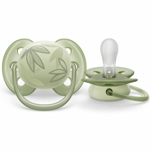 Соска-пустышка силиконовая ортодонтическая с футляром 0-6 мес. Ultra Soft Philips Avent (SCF092/02)