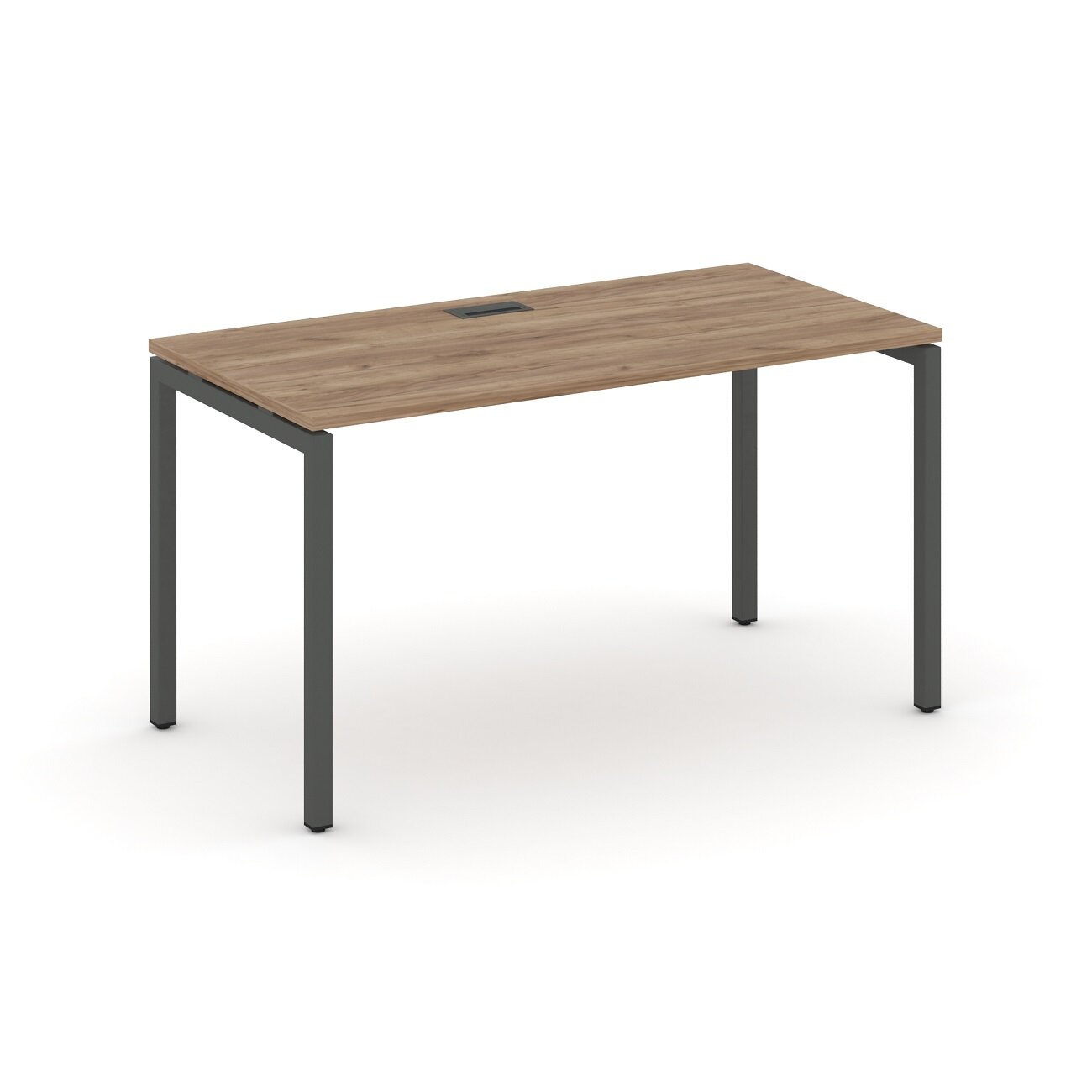 Стол письменный П-образный м/к (сечение 40х40) Style Project Riva SN-4P. SP-004 Дуб Табак/Антрацит мет. 1580*600*750